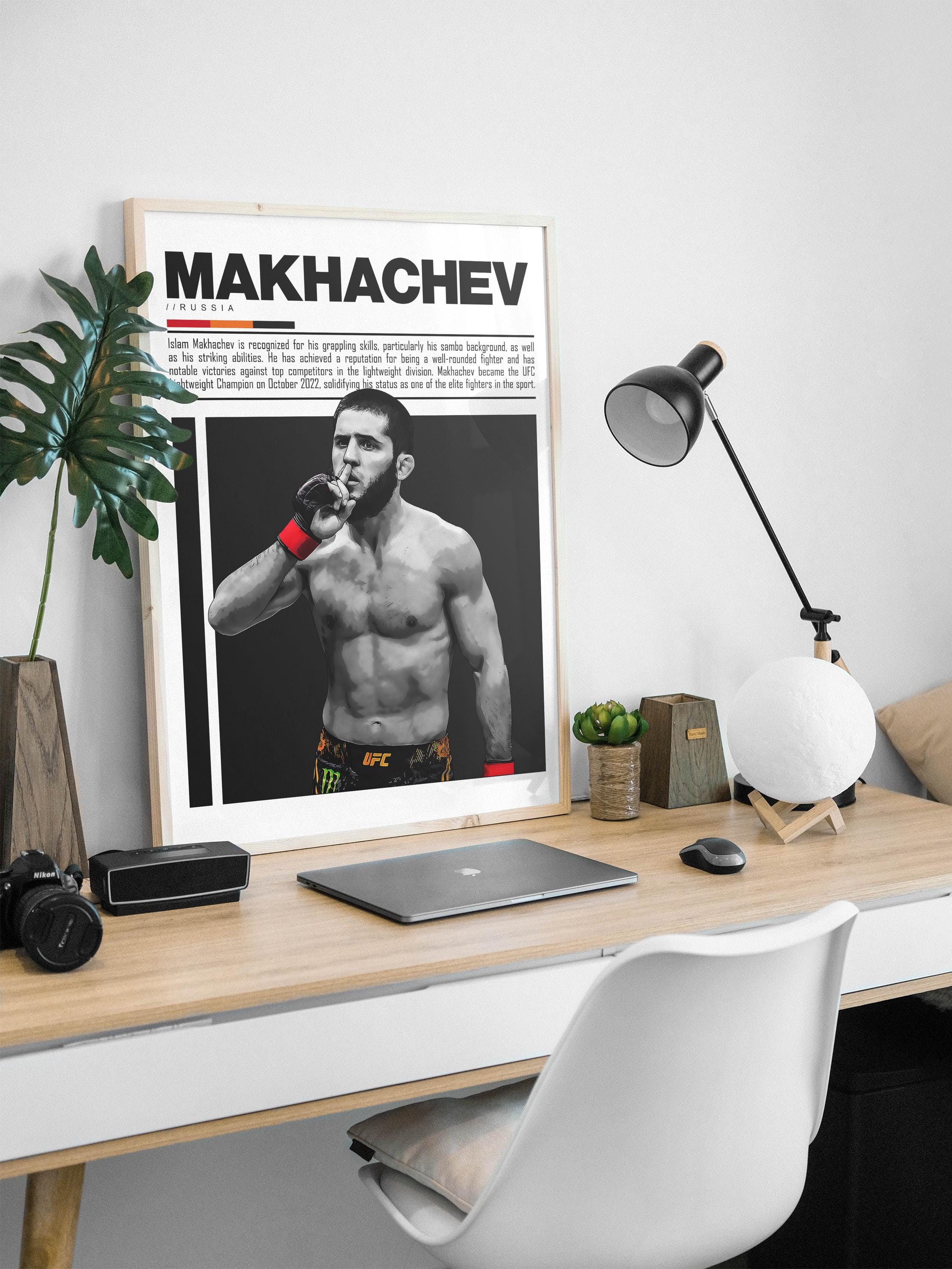 Islam Makhachev Digital Poster for Sports Fan Wall Art for MMA Fans ...