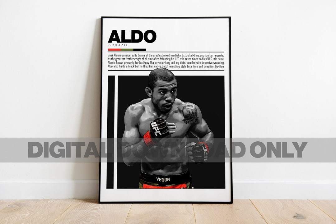 Jose Aldo Digital Poster – MMA Sports Wall Art, UFC Bedroom or Office ...