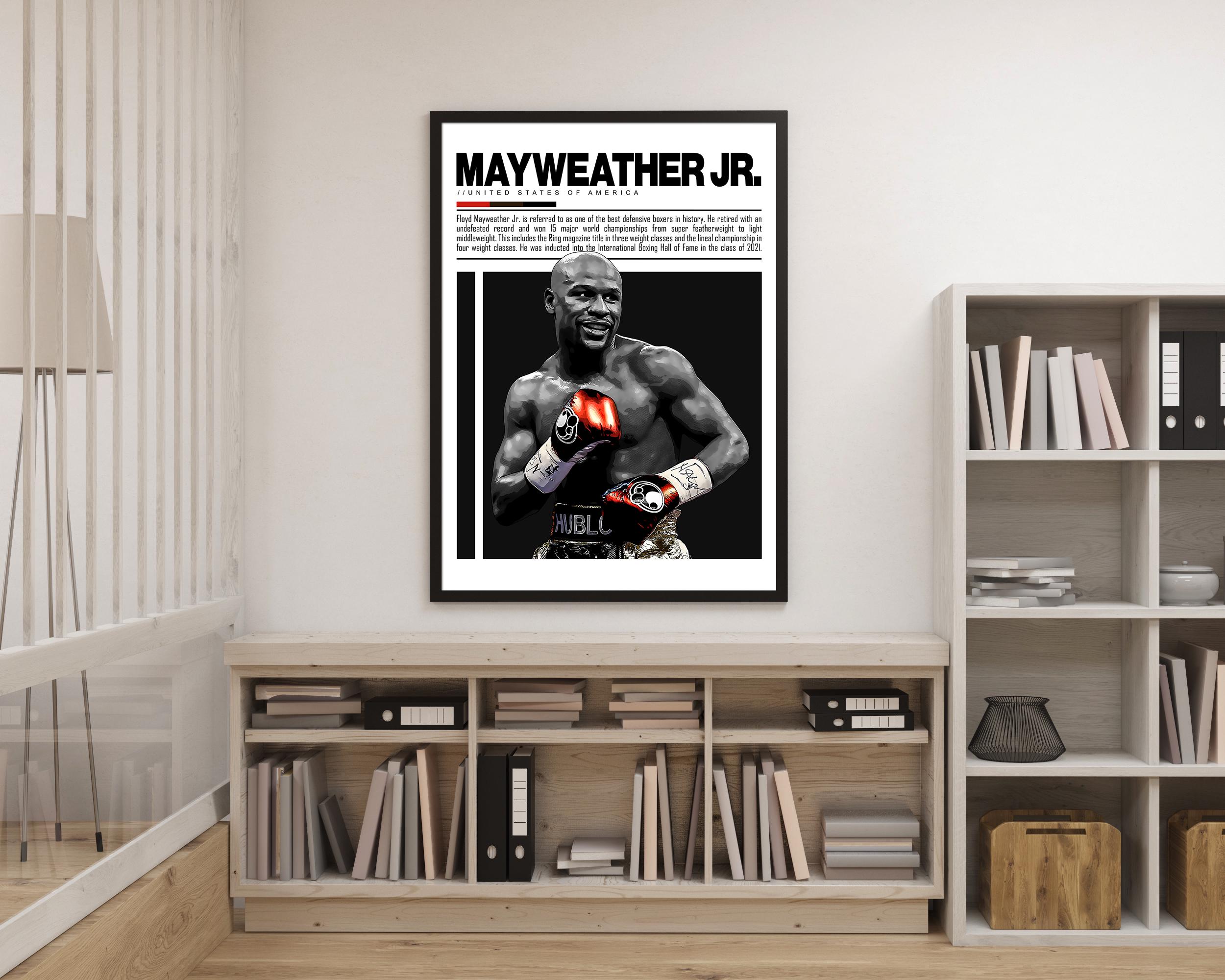 Floyd Mayweather Jr. Boxing Legend Poster: Sports Fan Wall Art (digital ...