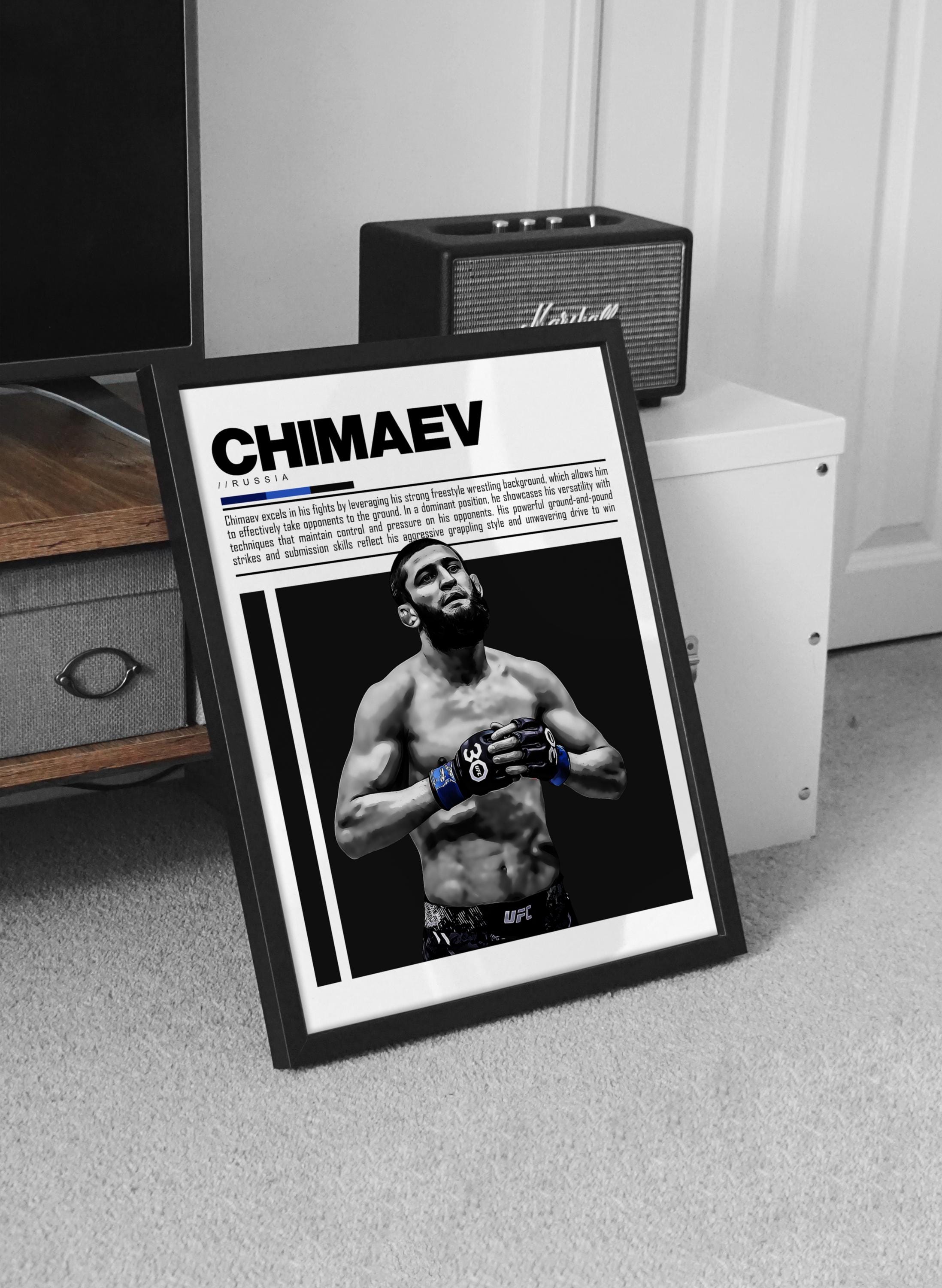 Khamzat Chimaev Digital Poster for Sports Fan Wall Art for MMA Fans ...