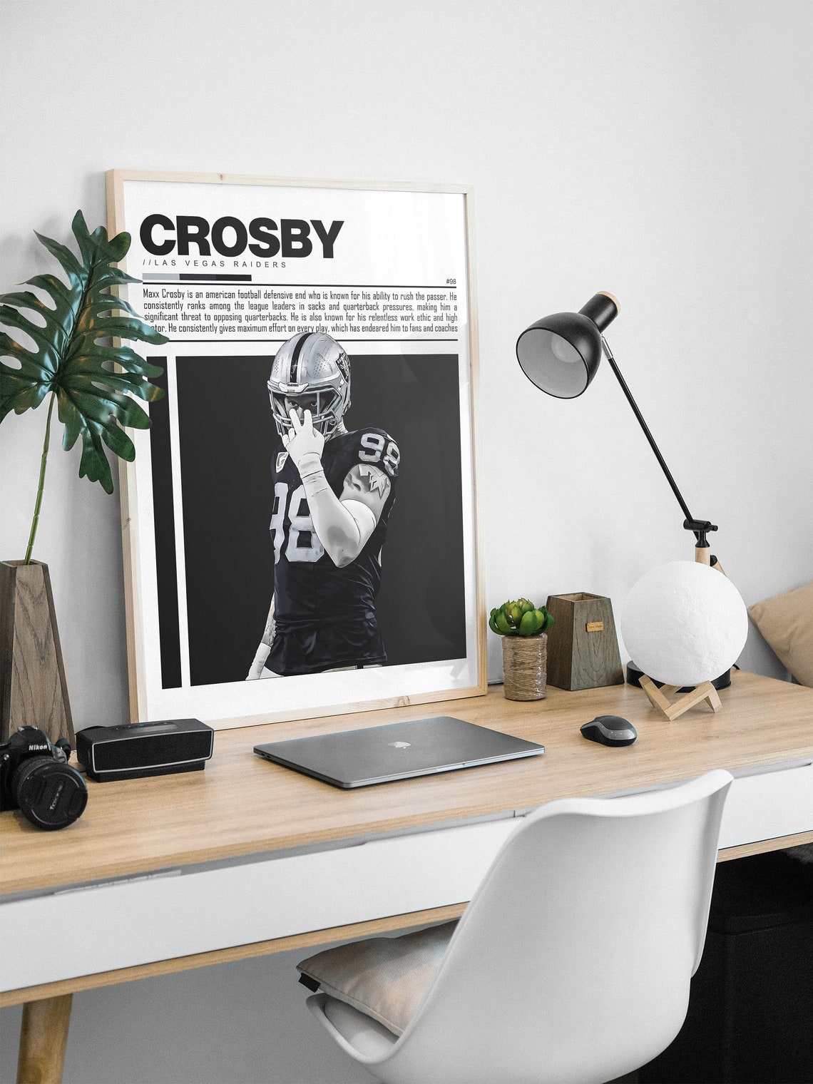 Max Crosby Digital Poster – Football Sports Wall Art, NFL Bedroom or ...