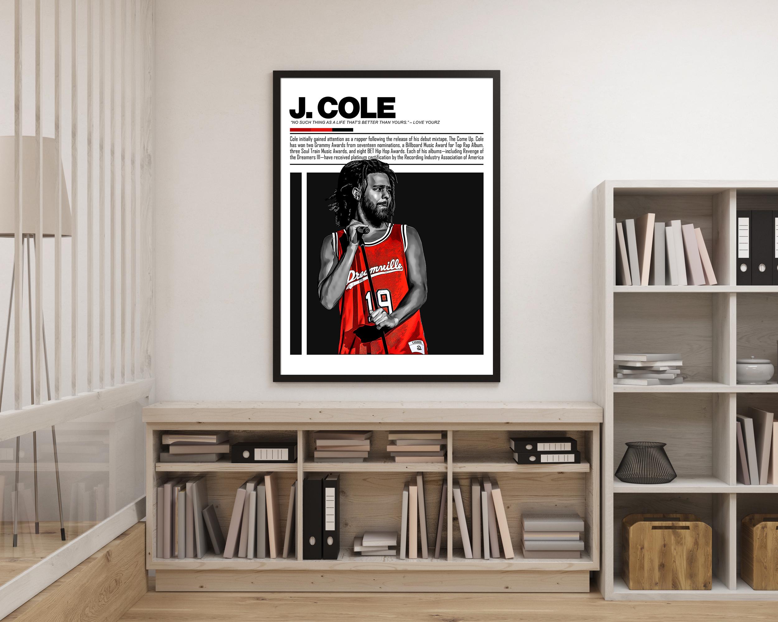 J Cole Digital Poster – Hip Hop Wall Art, Music Bedroom or Office Decor ...