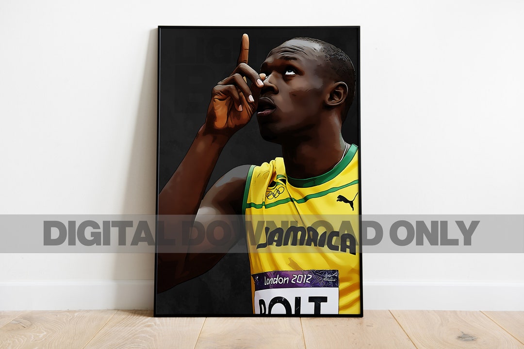 Digital Poster of Usain Bolt Poster for Sports Fan Wall Art for ...
