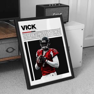 Michael Vick Poster Atlanta Falcons Football Wall Art Digital Download ...