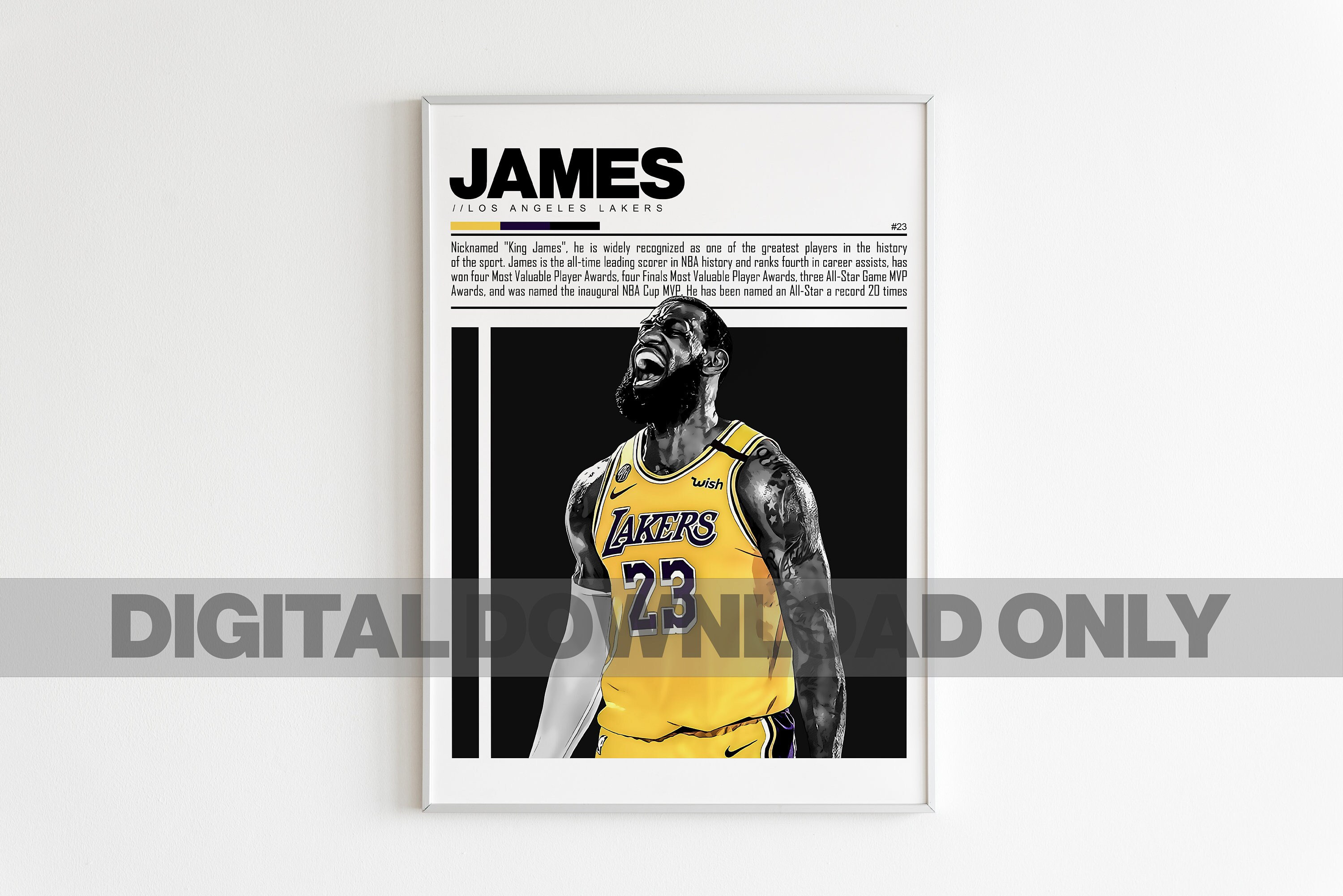 Lebron James Poster: Basketball Fan Wall Art (digital Download) - Etsy