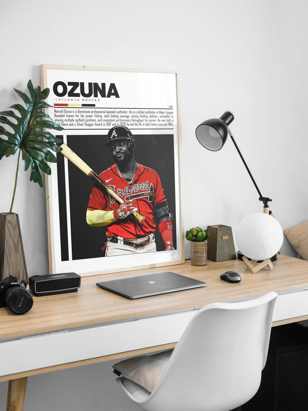 Marcell Ozuna Digital Poster for Sports Fan Wall Art for Baseball Fans ...