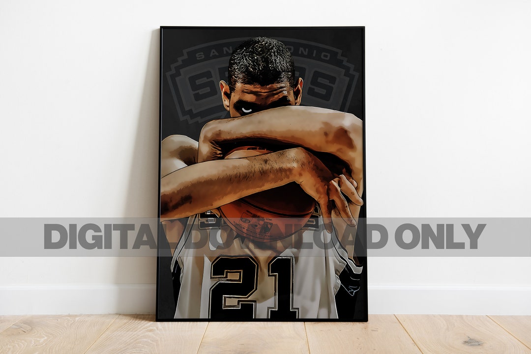 Digital Poster of Tim Duncan Poster for Sports Fan Wall Art for ...