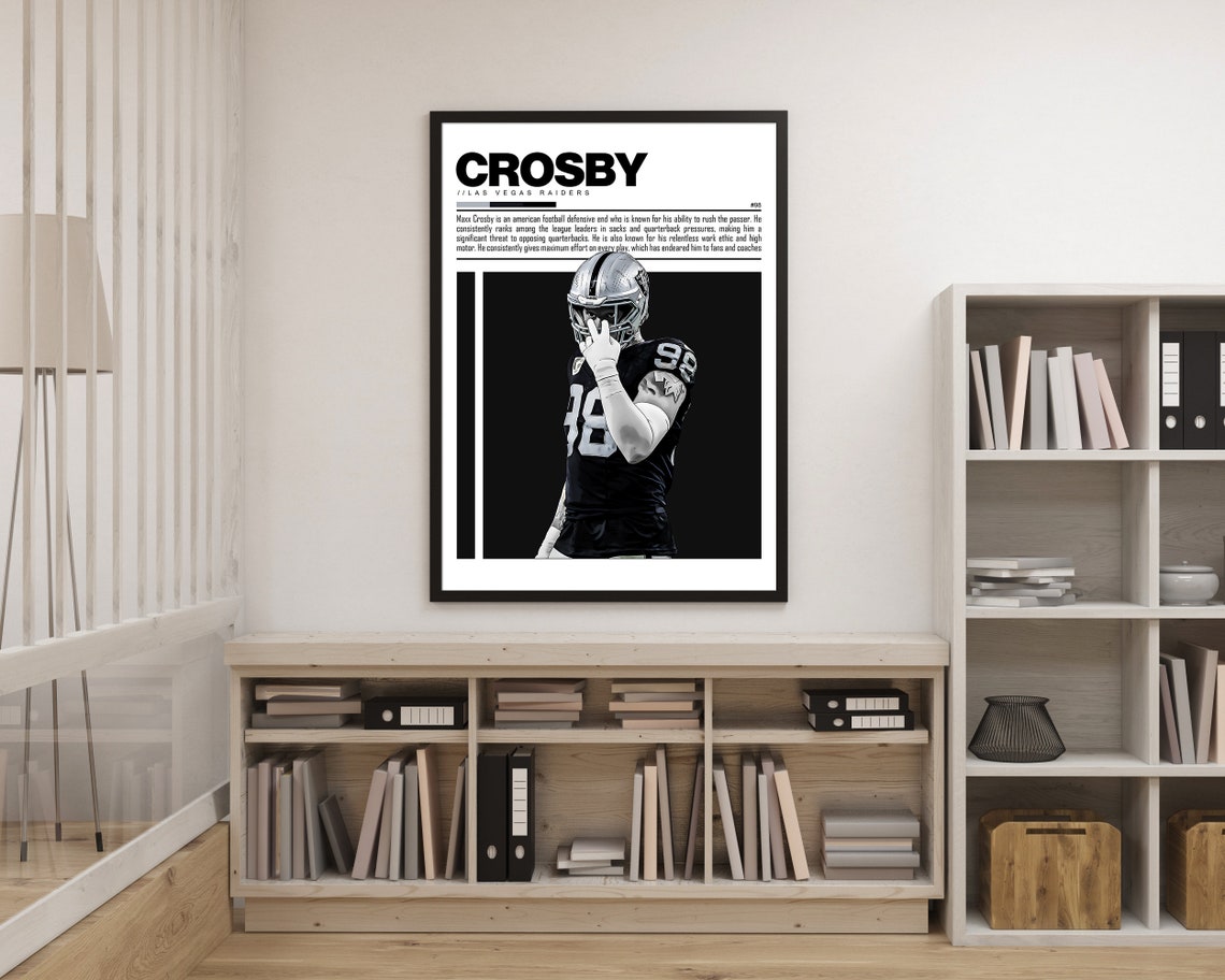 Max Crosby Digital Poster – Football Sports Wall Art, NFL Bedroom or ...
