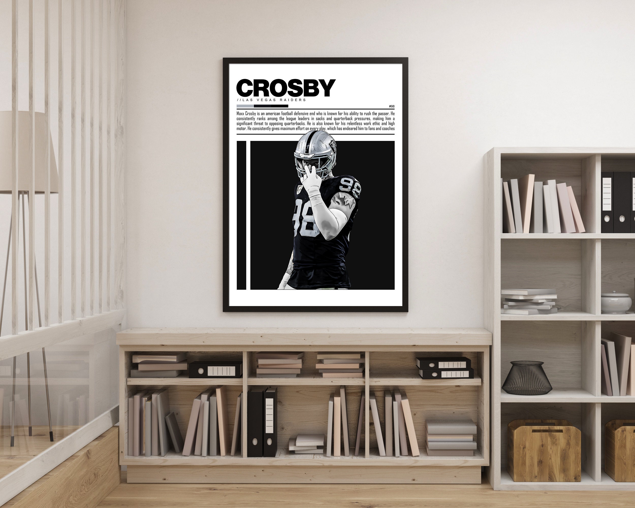Max Crosby Digital Poster – Football Sports Wall Art, NFL Bedroom or ...