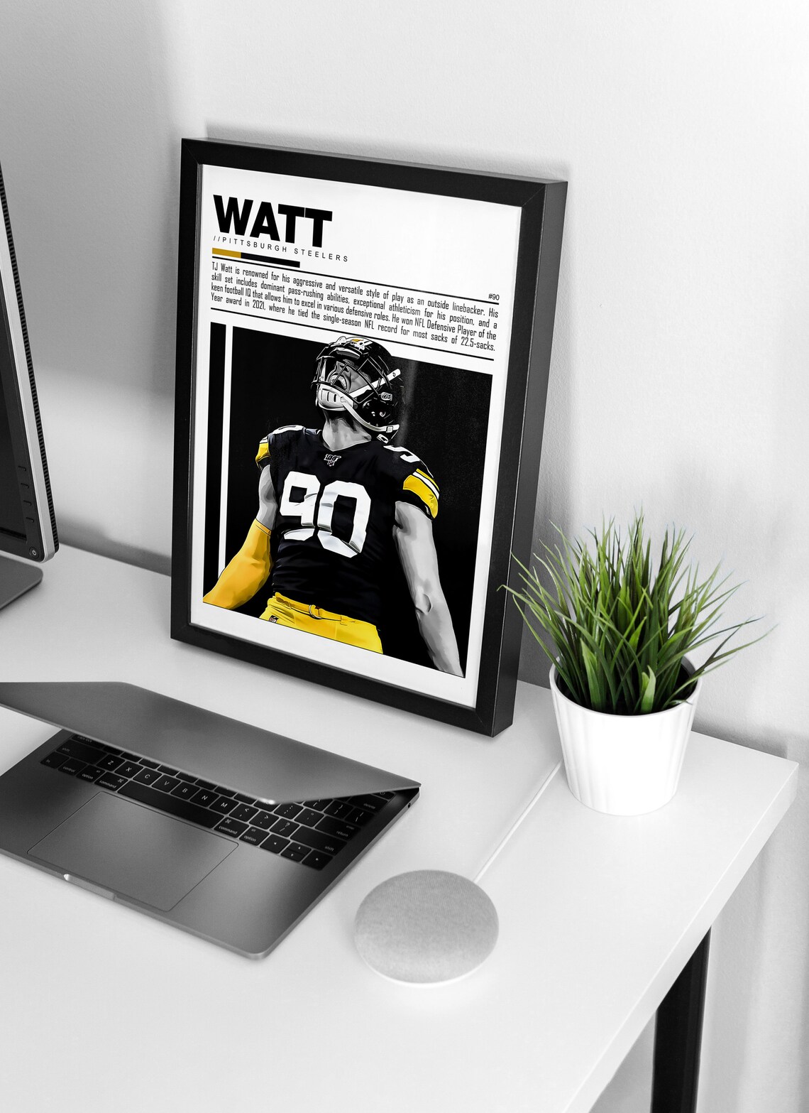 TJ Watt Digital Poster for Sports Fan Wall Art for Football Fans Modern ...