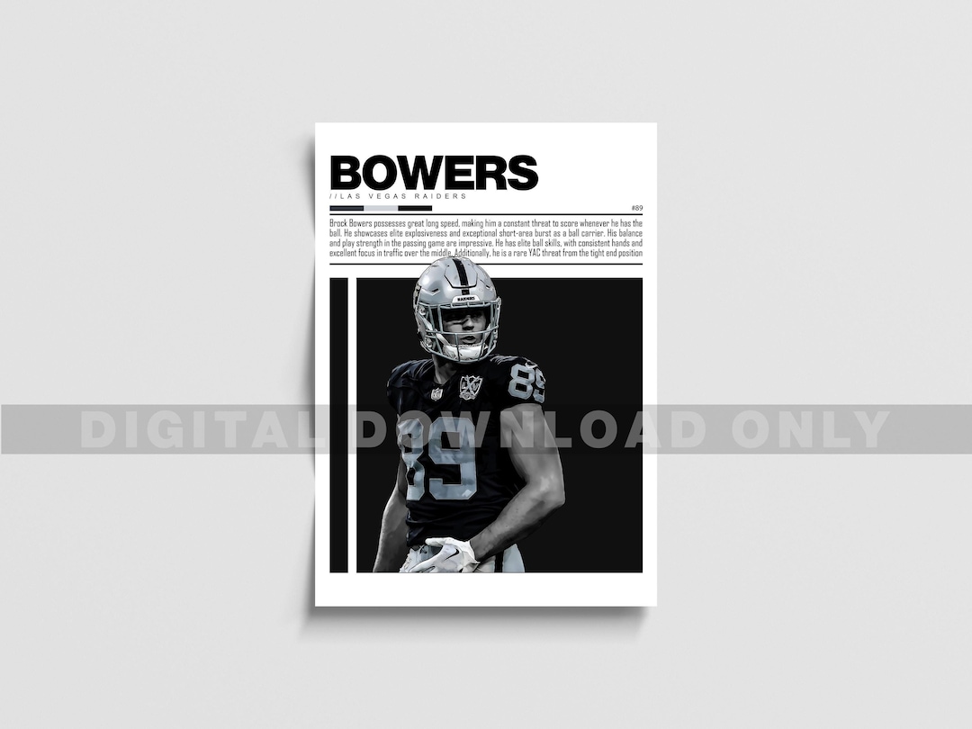 Brock Bowers Digital Poster for Sports Fan Wall Art for Football Fans ...