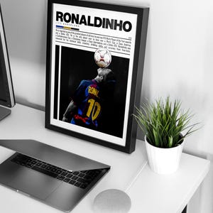 Ronaldinho Digital Poster for Sports Fan Wall Art for Soccer Fans ...