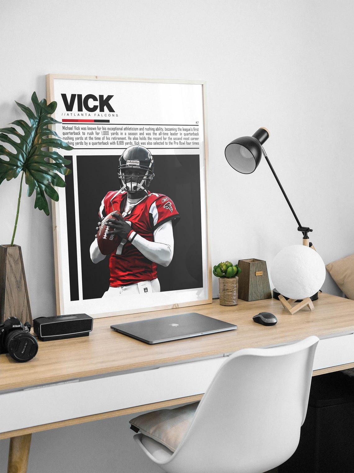 Michael Vick Poster Atlanta Falcons Football Wall Art Digital Download ...