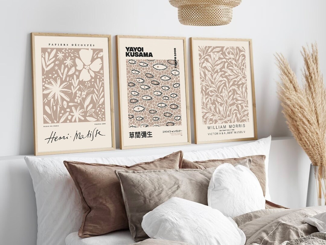 Neutral Print Set of 3 Poster, Beige Neutral Wall Art, Aesthetic ...
