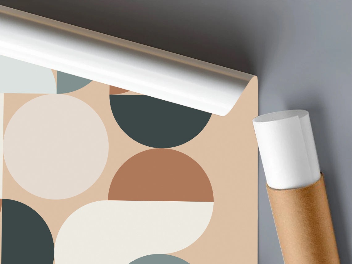 Panoramic Abstract Long Horizontal Wall Art, Mid Century Modern Bauhaus ...