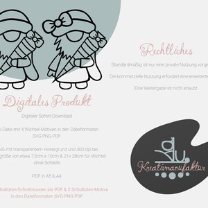 Plotterdatei Wichtel Einschulung digitaler Download als SVG PNG PDF inkl. Schultüten ...