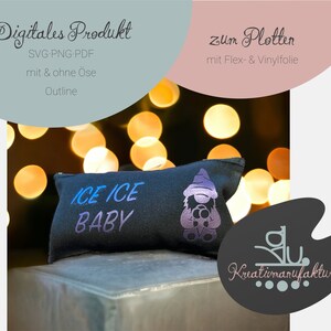 Plotterdatei Wichtel Eis essen digitaler Download als SVG PNG PDF Plott Malvorlage Anhänger ...