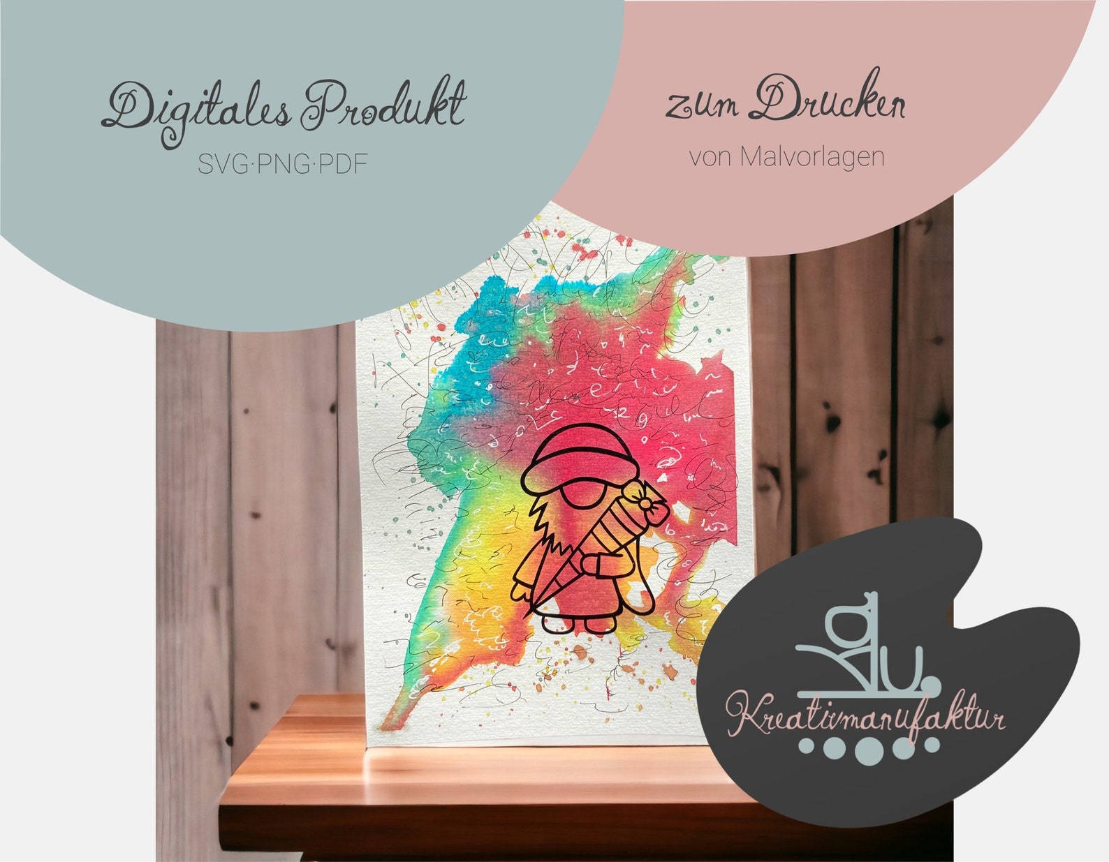 Plotterdatei Wichtel Einschulung digitaler Download als SVG PNG PDF inkl. Schultüten ...