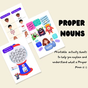 Printable Monster Nouns Activity: Educational Activity, Literacy Skills ...