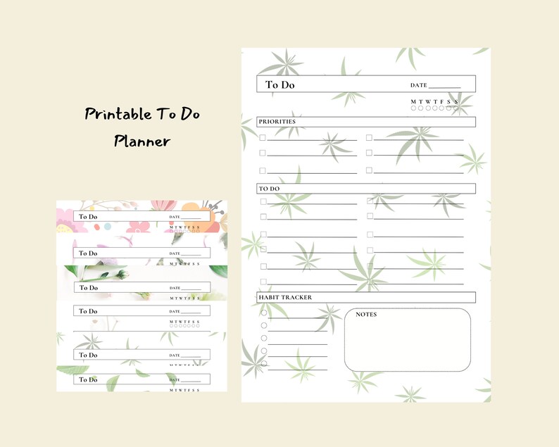 Printable Weekly Planner for Productivity:pretty Floral Design for Life ...