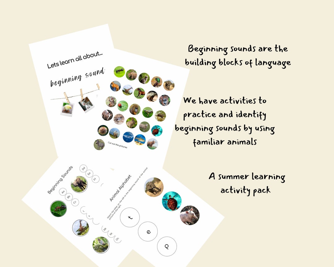 Printable Preschool Worksheets: Beginning Sounds,preschool Curriculum ...
