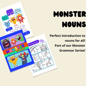 Printable Monster Nouns Activity: Educational Activity, Literacy Skills ...