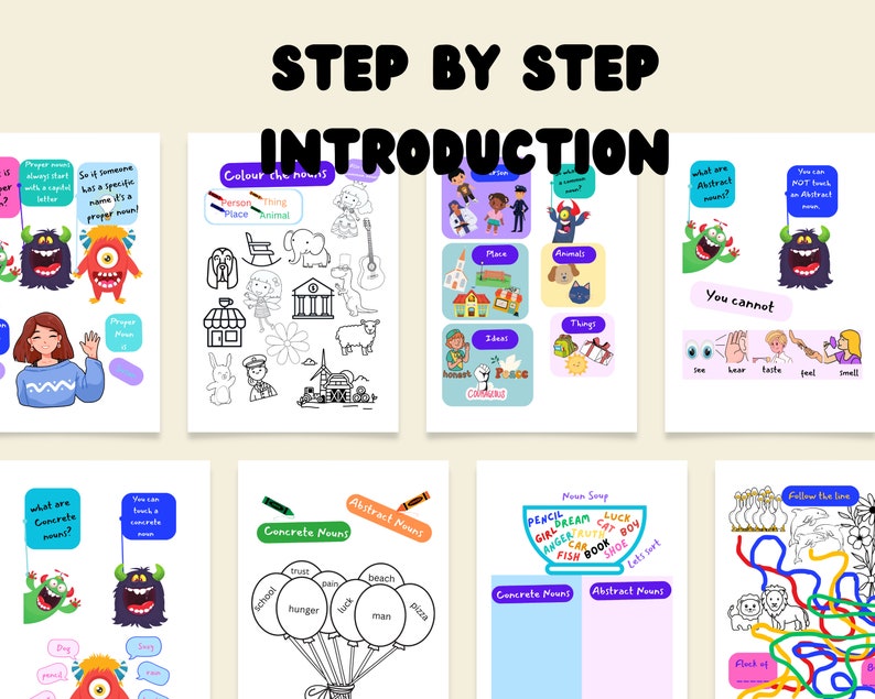 Printable Monster Nouns Activity: Educational Activity, Literacy Skills ...