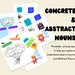 Concrete & Abstract Nouns -printable Activity Sheets Ideal for Early ...