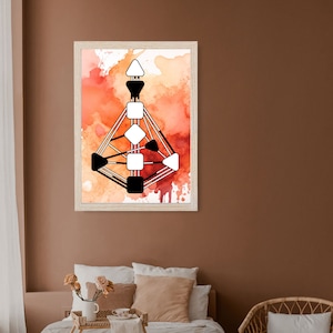 Custom Human Design Sunset Watercolor Poster | Human Design Gift ...