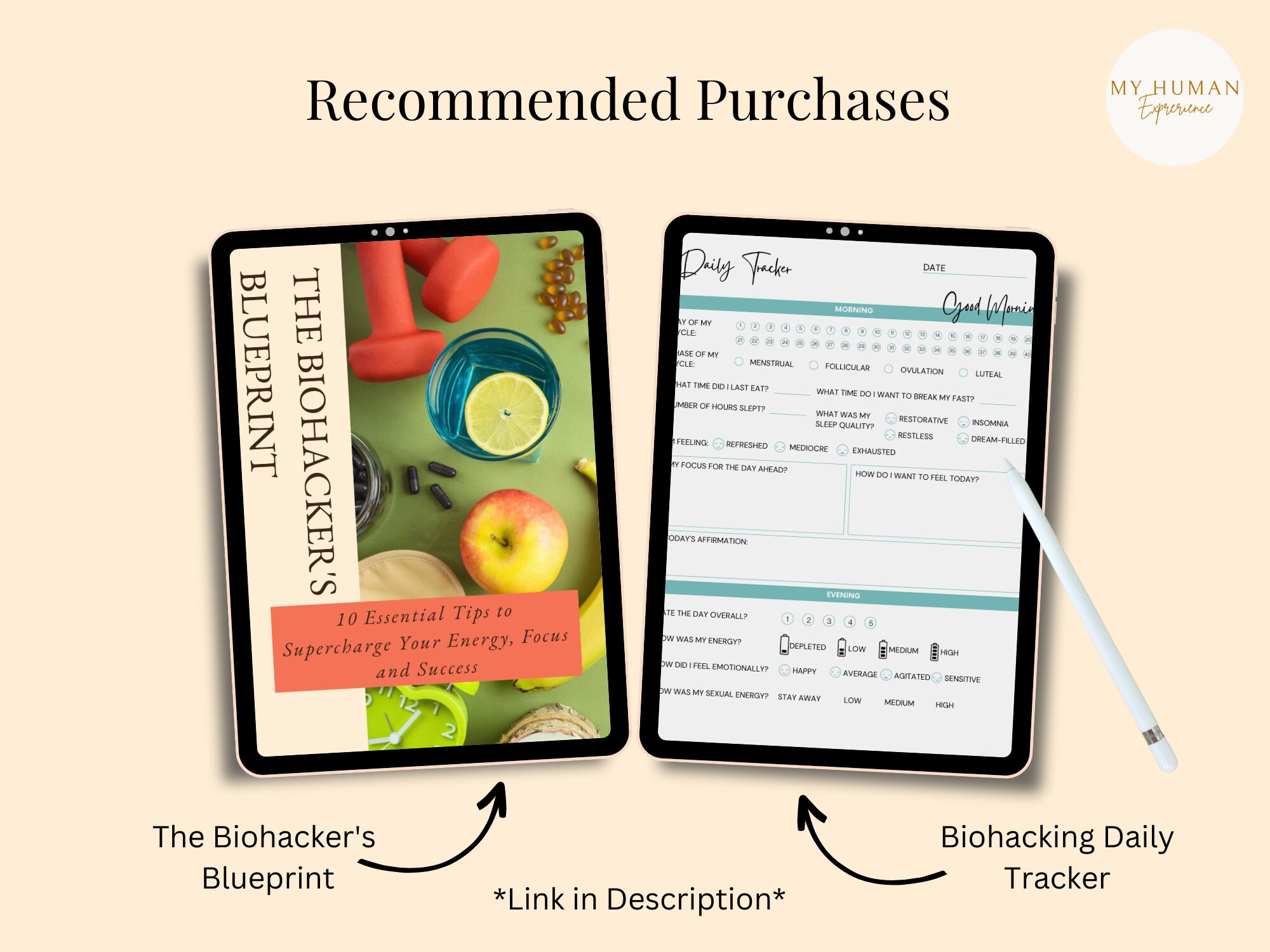 Biohacking Daily Meal Planner Printable Meal Prep Planner Editable Food ...