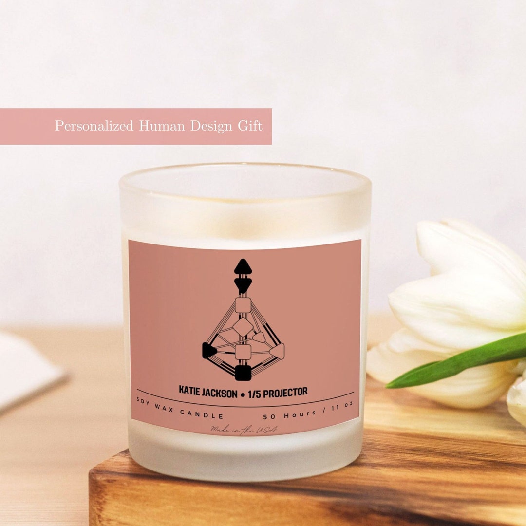 Personalized Human Design Candle Custom Human Design Gift Projector ...
