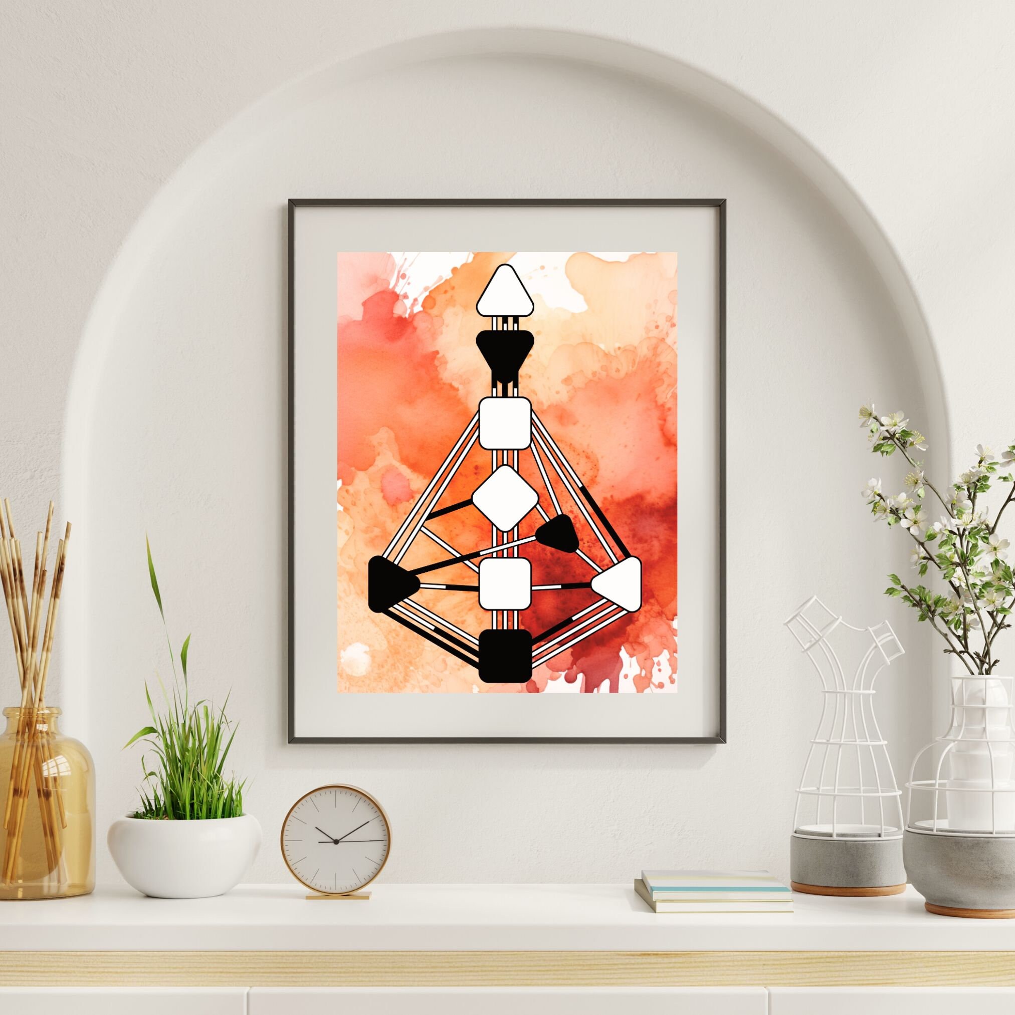 Custom Human Design Sunset Watercolor Poster | Human Design Gift ...