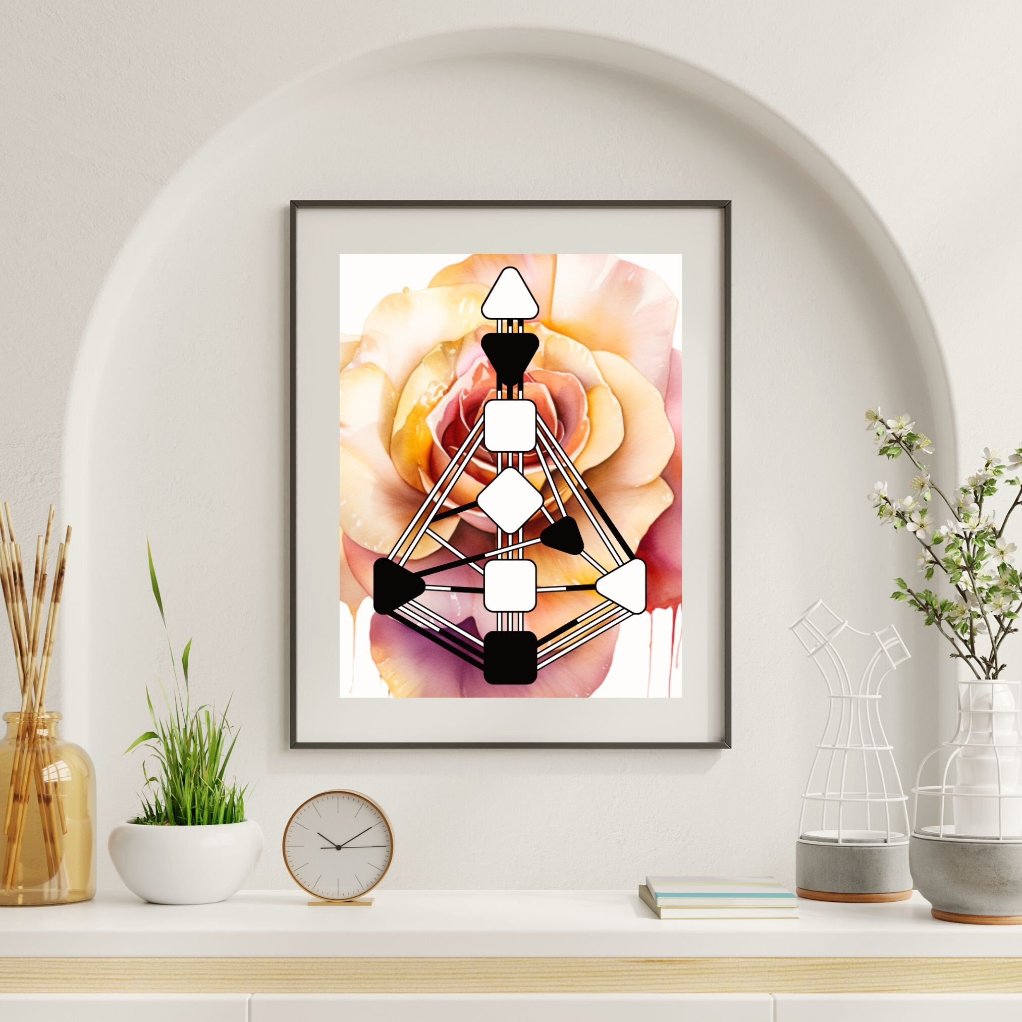 Custom Human Design Rose Poster | Human Design Gift | Personalized Gift ...