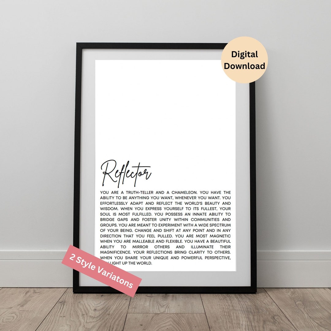 Reflector Human Design Printable Wall Art | Definition Print | Digital ...