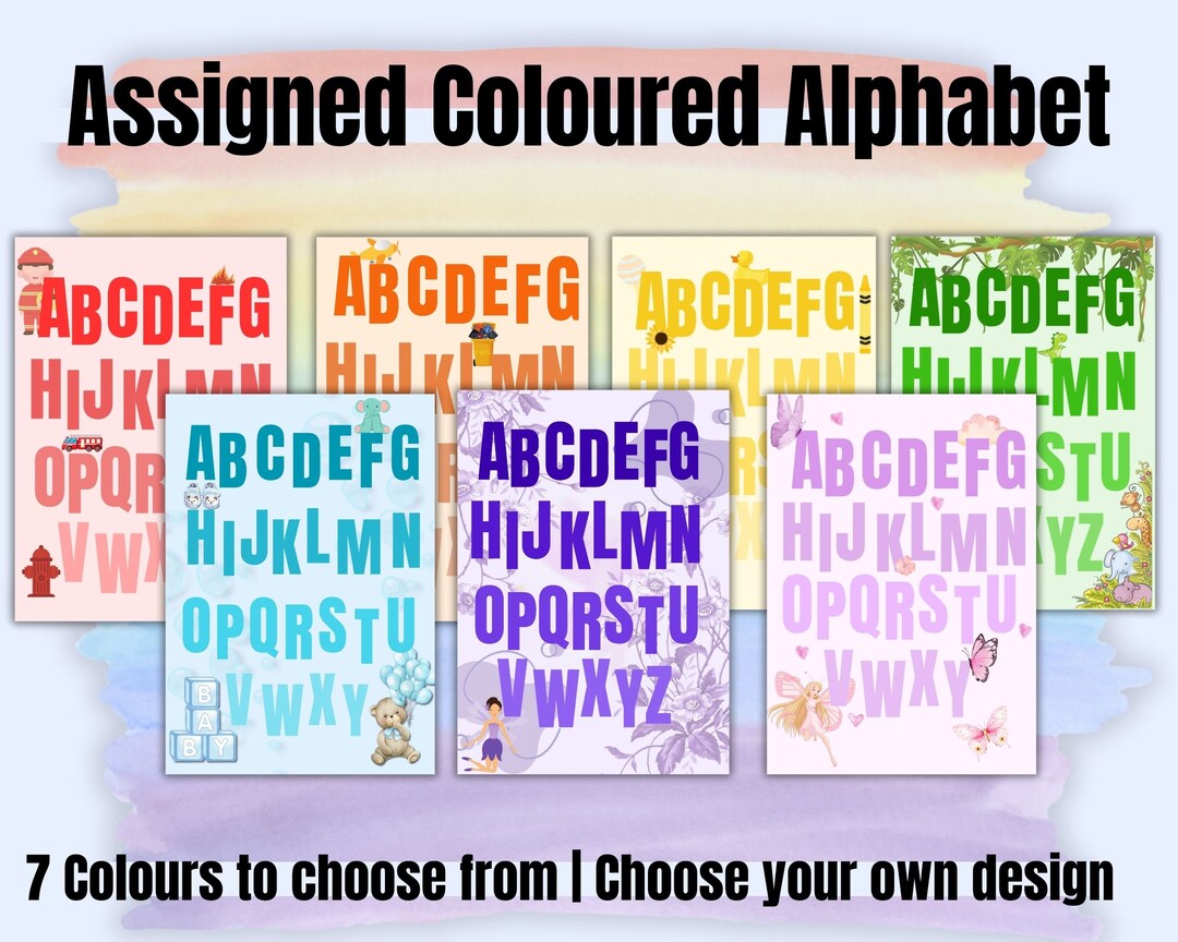 Digital Download Colourful Alphabet | Customised Alphabet | Fun and Eye ...