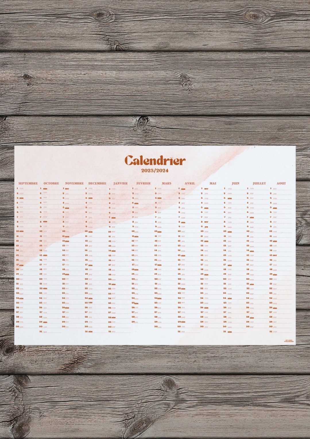 Calendar 2023 2024 Printable Annual Planner Back-to-school - Etsy