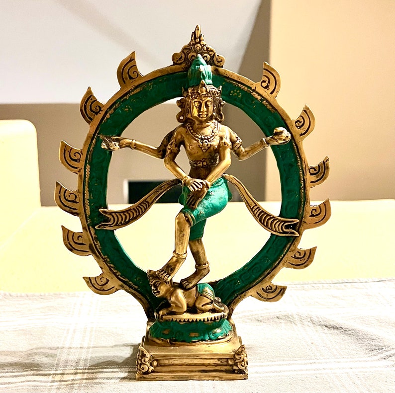 Dancing Shiva Nataraja Bronze Statue Lord Siva Hindu Goddess Sculpture ...