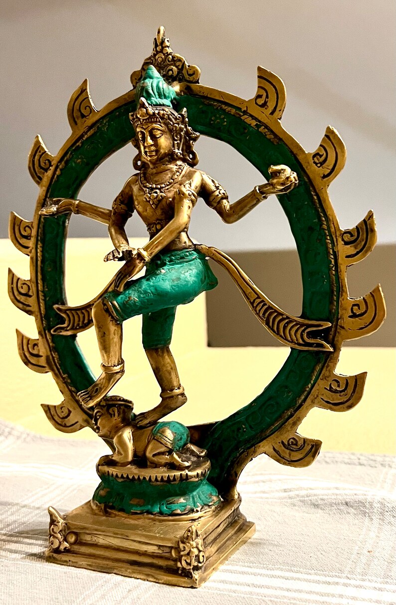 Dancing Shiva Nataraja Bronze Statue Lord Siva Hindu Goddess Sculpture ...