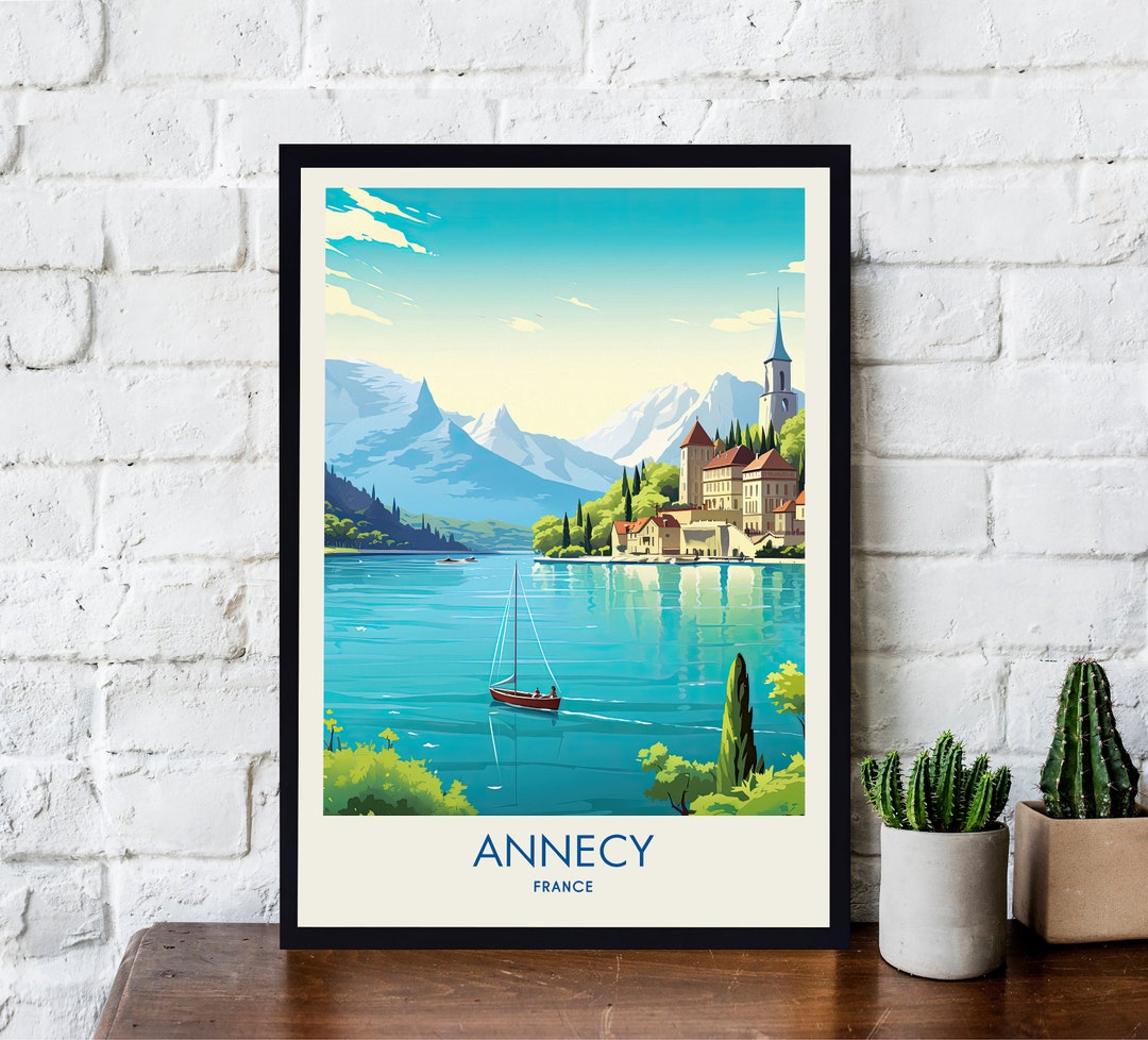 Annecy Poster Annecy Travel Poster France Print France - Etsy