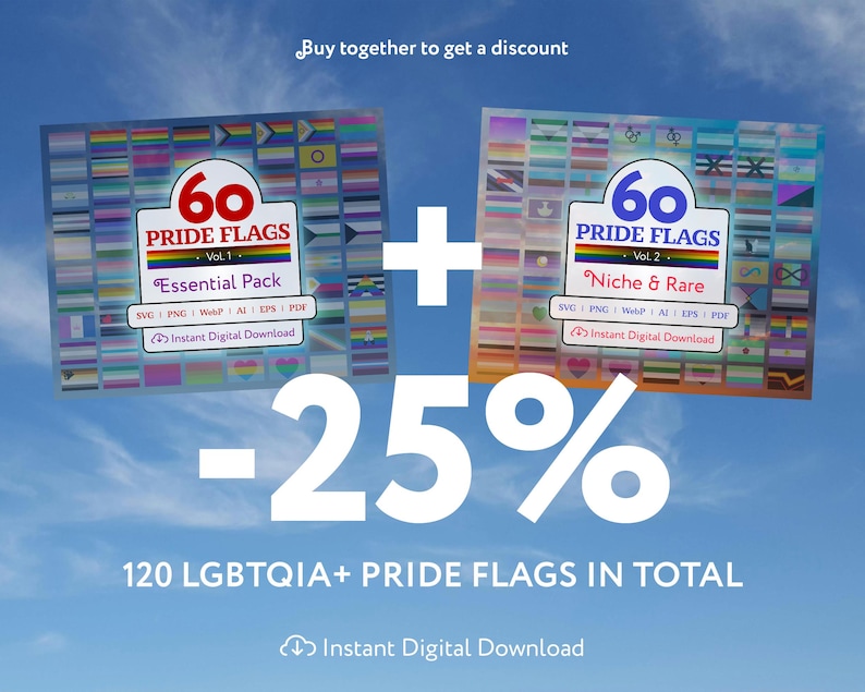 60 Pride Flags SVG Bundle, LGBTQIA Clipart, 2026 Updated (digital ...