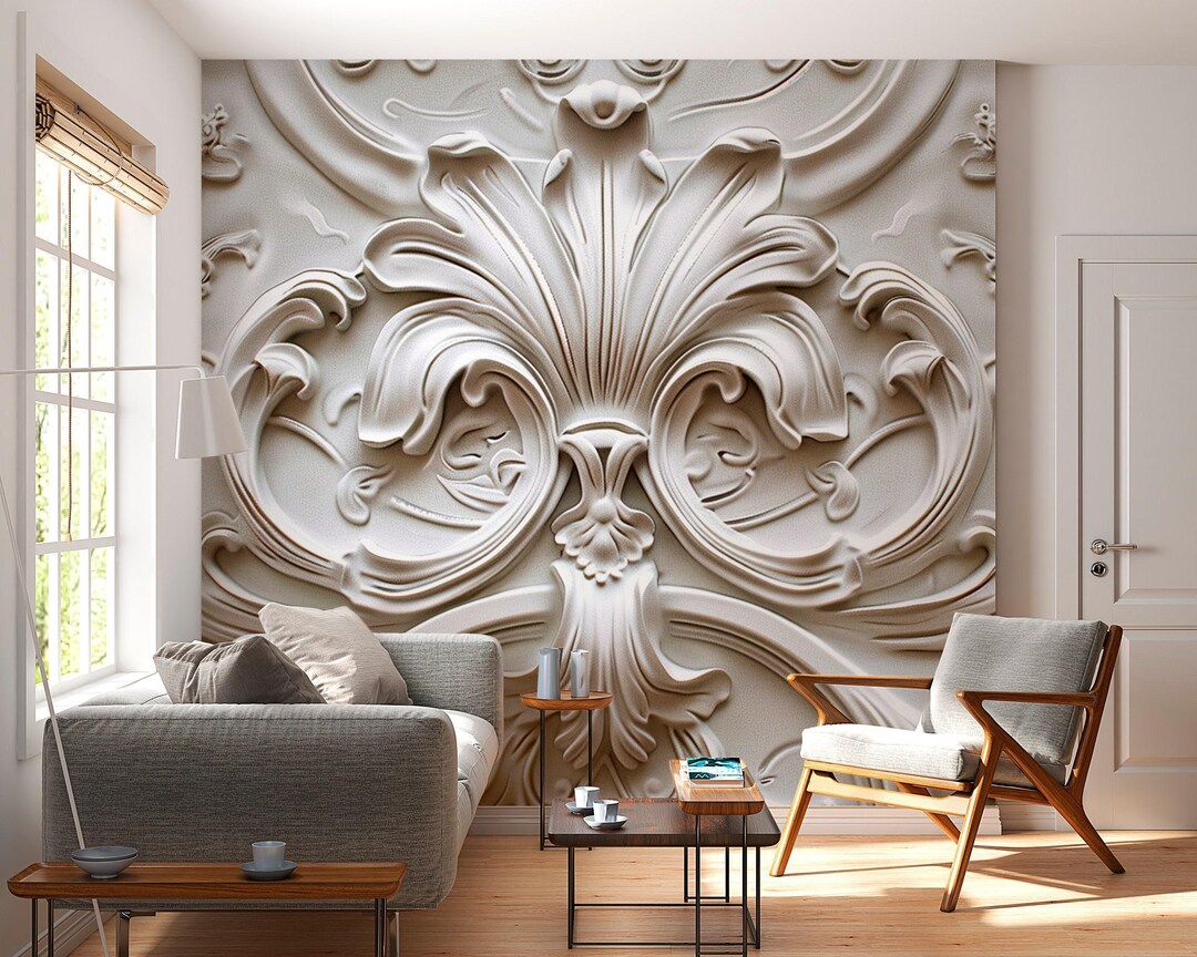 BAROQUE SPLENDOR: Fleur-de-lys Wallpaper - Etsy