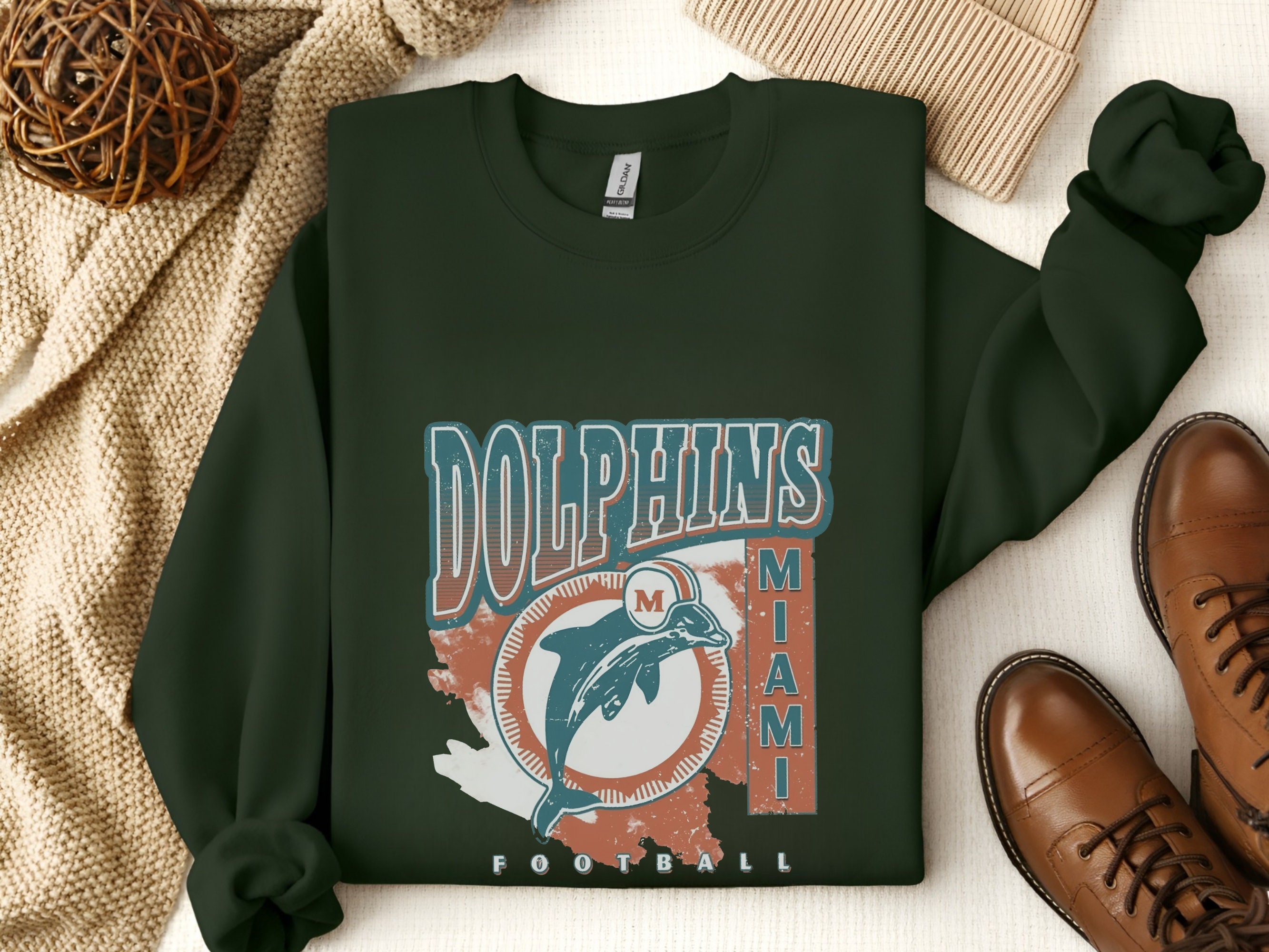 Miami Dolphins Football Shirt Miami Dolphins Shirt Vintage - Etsy