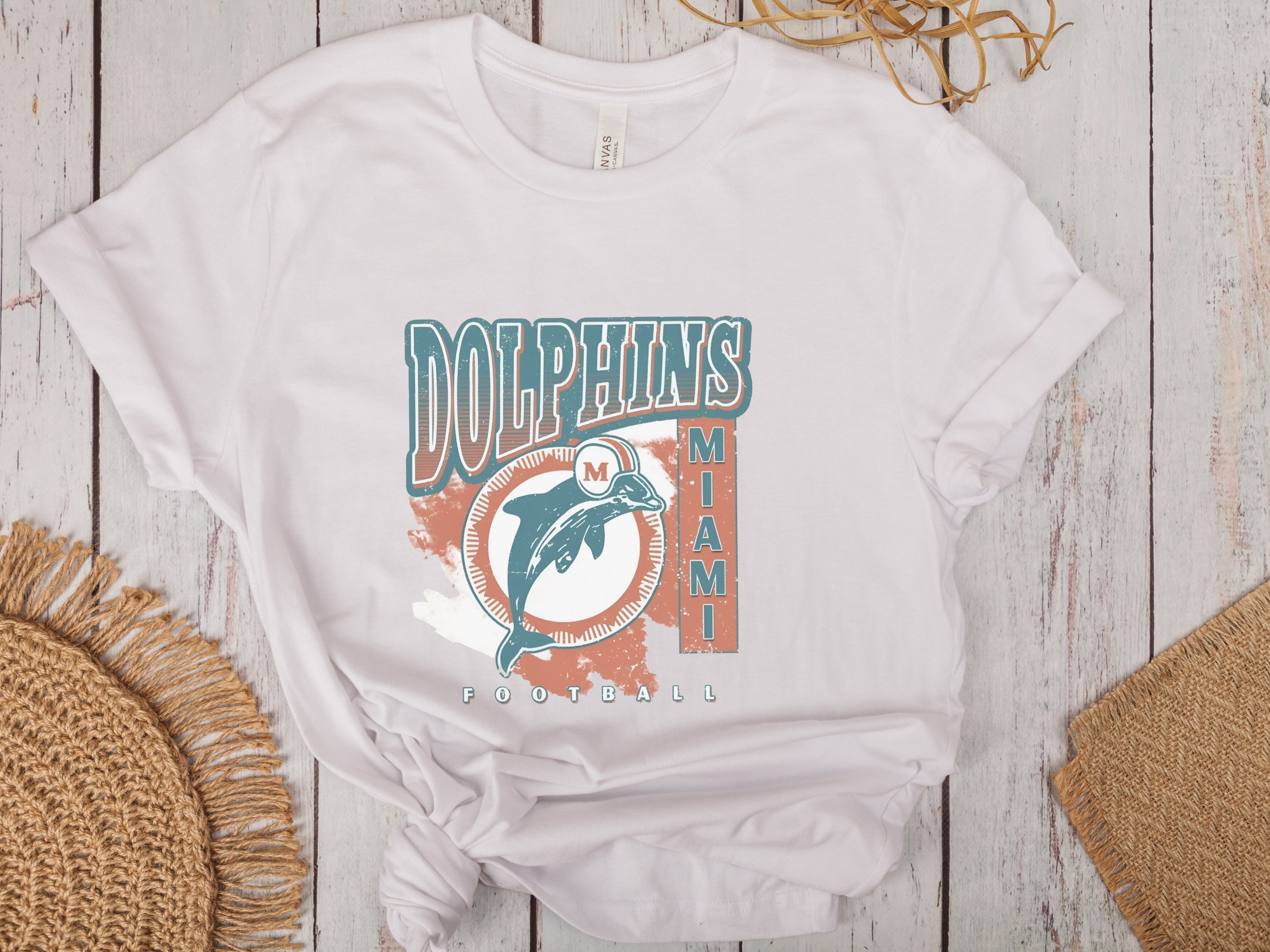 Miami Dolphins Football Shirt Miami Dolphins Shirt Vintage - Etsy