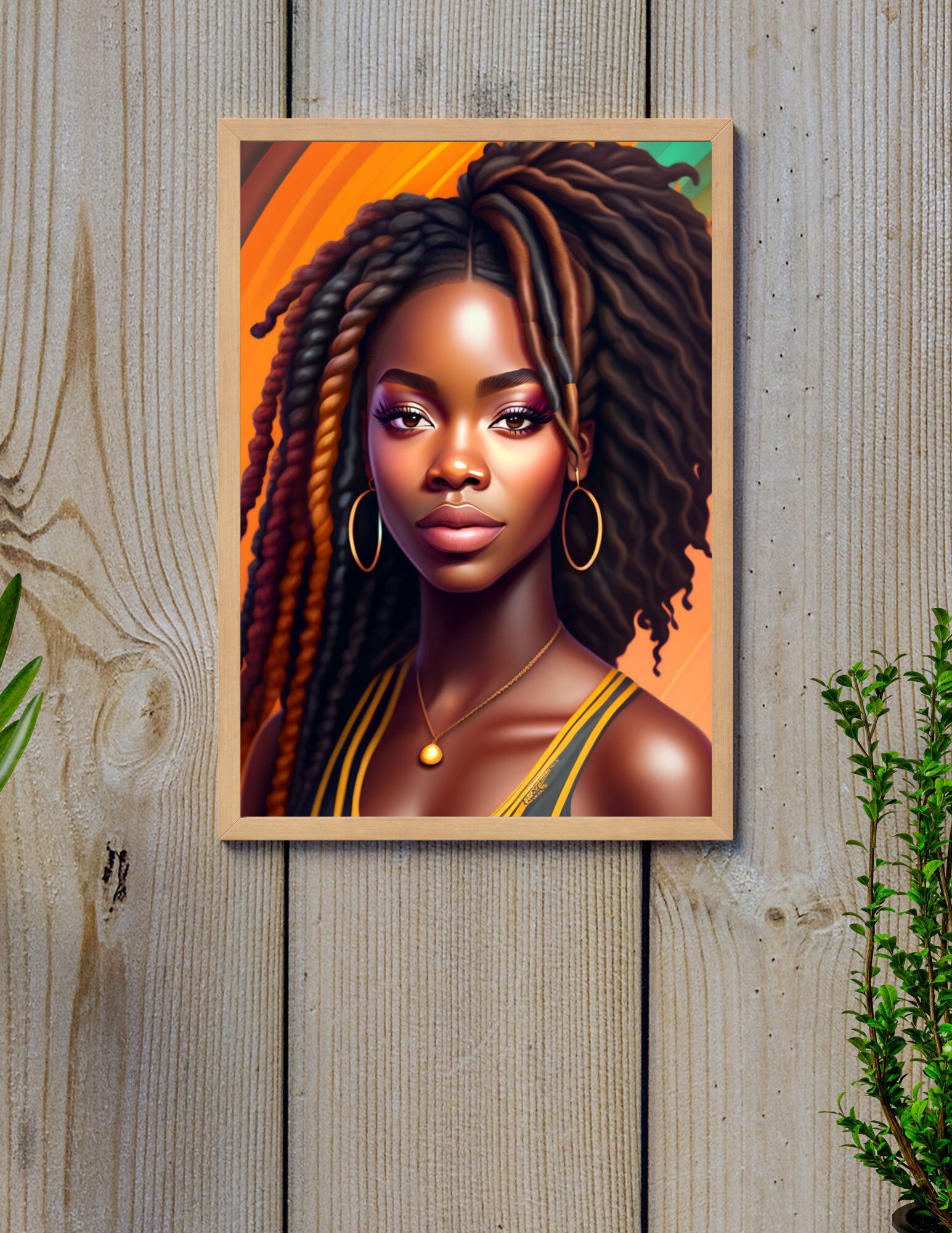 Black Woman With Locs, Black Girl With Locs, Woman With Dreadlocks Art ...