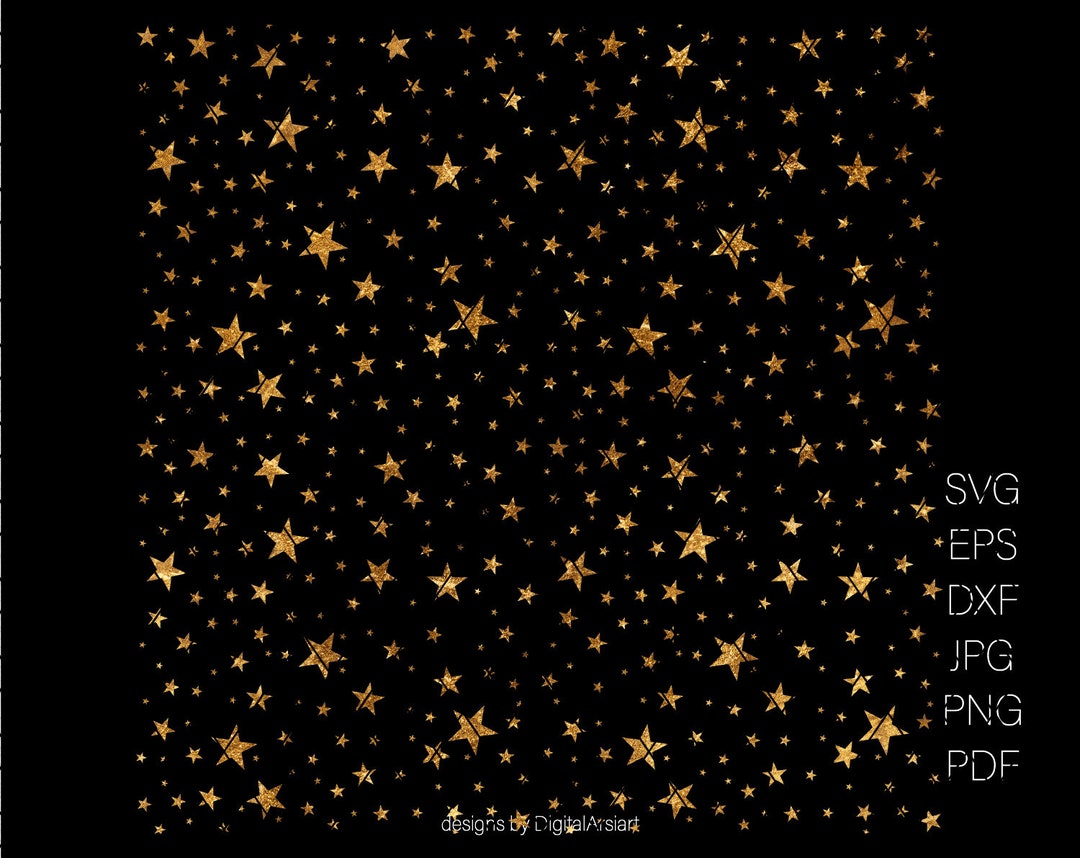 Seamless Star Pattern Svg Stars Background Svg Stars Svg Gold Star Svg ...