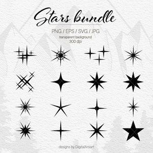 Stars Svg Galaxy Svg Sparkles Svg Star Celestial Svg Files for Cricut ...