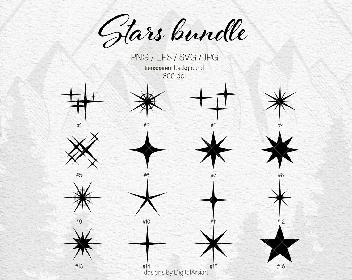 Stars Svg Galaxy Svg Sparkles Svg Star Celestial Svg Files for - Etsy