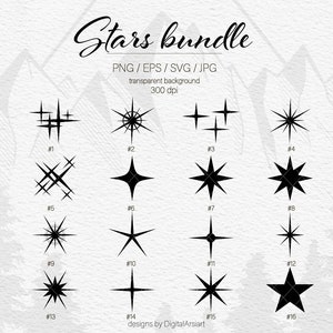 Stars Svg Galaxy Svg Sparkles Svg Star Celestial Svg Files for Cricut ...