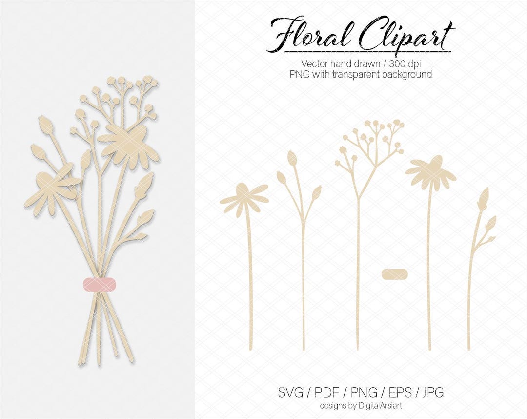 Flowers Svg Wooden Flower Cutting Files Lasercut Flower Dxf Leafs Mini ...