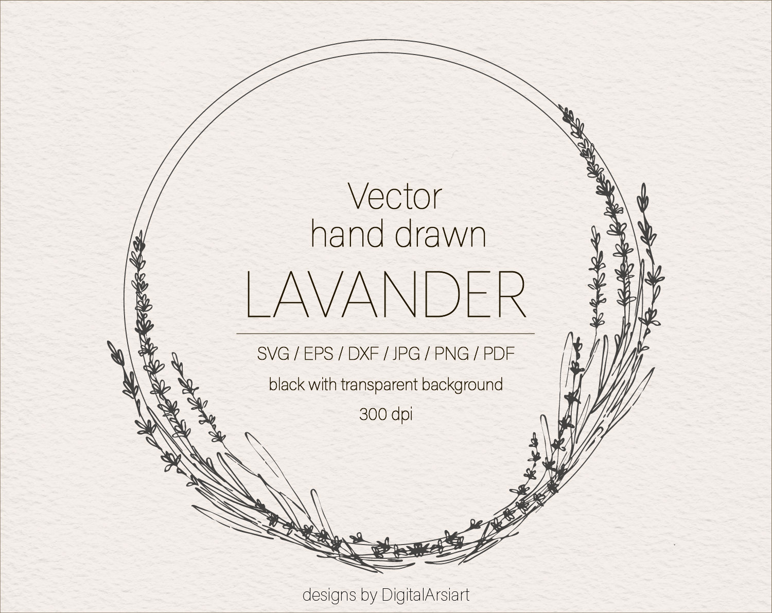 Lavender Wreath SVG Lavender Circle Frame Flower Wreath Svg Logo ...